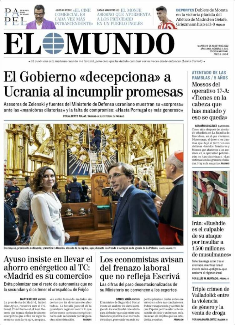 Portada de ABC Hoy, edición impresa periódico
