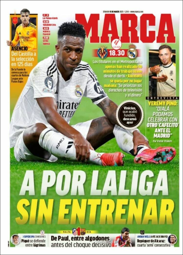 Portada del MARCA Hoy, edición impresa periódico