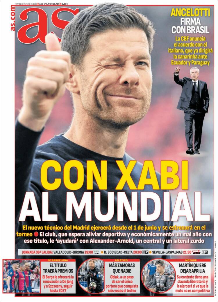 Portada del MARCA Hoy, edición impresa periódico