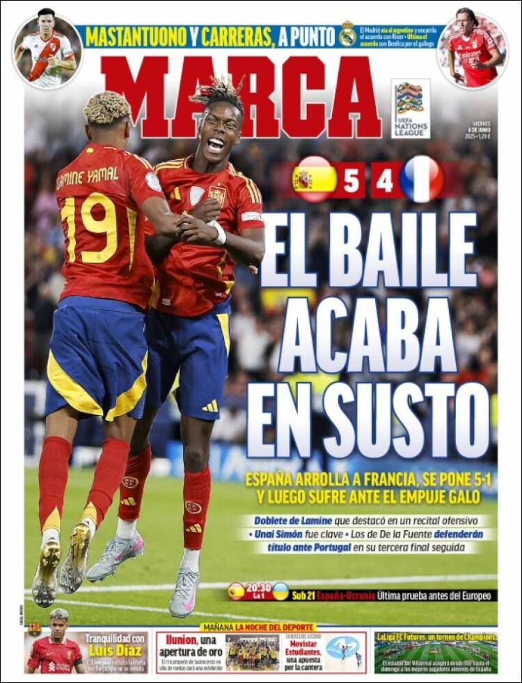 Portada del MARCA Hoy, edición impresa periódico