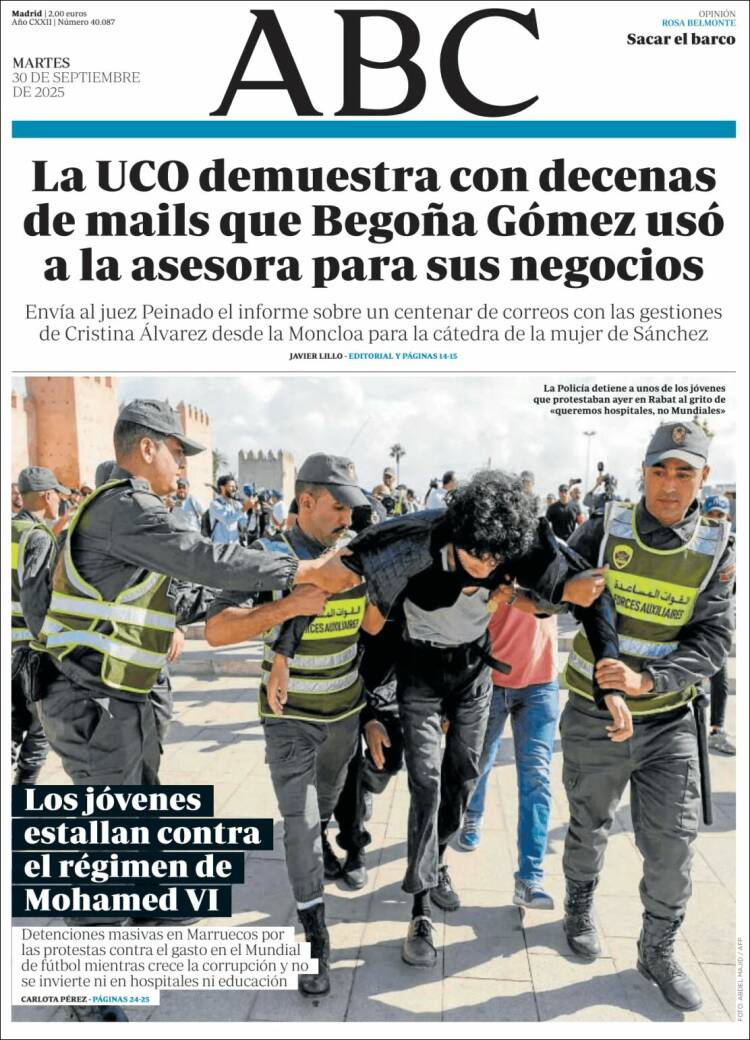 Portada de ABC Hoy, edición impresa periódico